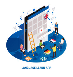 Learning language concept Royalty Free Vector Image