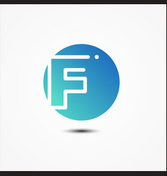 Letter f and diamond shape luxury creative logo Vector Image