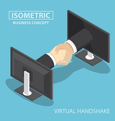 Virtual handshake Royalty Free Vector Image - VectorStock