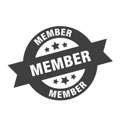 Member stamp round grunge sign label Royalty Free Vector
