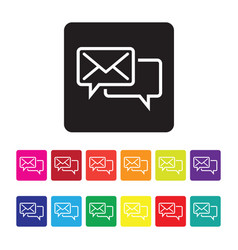 Email support icon set Royalty Free Vector Image