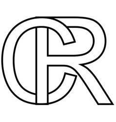 Initial letter cr logo template with 3d cube icon Vector Image
