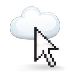 Cloud click Royalty Free Vector Image - VectorStock