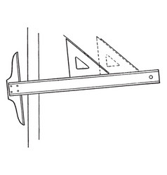 Drawing parallel lines using t-square and Vector Image
