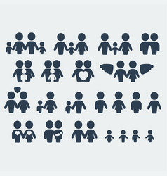 Family set Royalty Free Vector Image - VectorStock