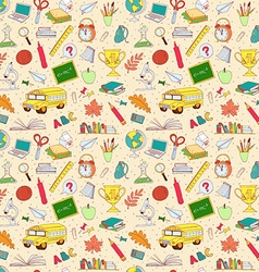 Back to school seamless pattern kids doodles Vector Image