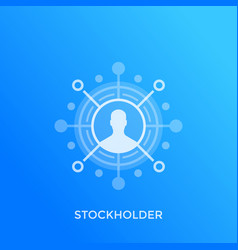 Stockholders icon on white Royalty Free Vector Image