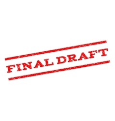 Final Draft Watermark Stamp Royalty Free Vector Image
