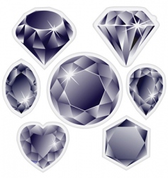 Diamonds labels Royalty Free Vector Image - VectorStock