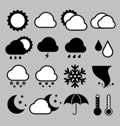 Set isolated elements baby weather Royalty Free Vector Image
