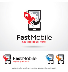 Mobile barcode logo icon design Royalty Free Vector Image