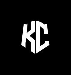 Kc logo monogram with slash style design template Vector Image