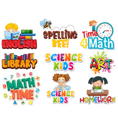 Font design for word school Royalty Free Vector Image