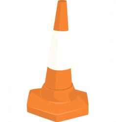Traffic cone on white background Royalty Free Vector Image