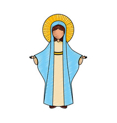 Holy virgin mary icon Royalty Free Vector Image