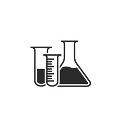 Laboratory analysis flat icon Royalty Free Vector Image