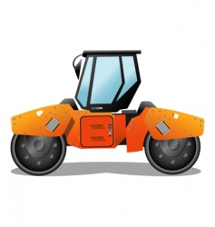 Road roller Royalty Free Vector Image - VectorStock