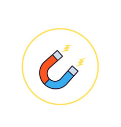 Set Magnets In Different Shapes On White Vector Image