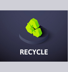 Recycling logo icon recycled black sign isolated Vector Image