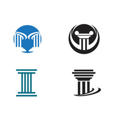 Column icon logo template Royalty Free Vector Image