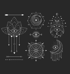 Geometry of sunlight and half moon Royalty Free Vector Image