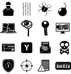 Hacking icons set Royalty Free Vector Image - VectorStock