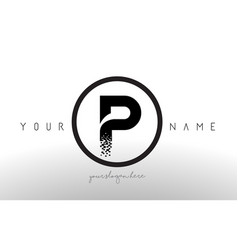 T initial letter logo design with digital pixels Vector Image