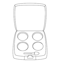 Eyeshadows outline drawing Royalty Free Vector Image