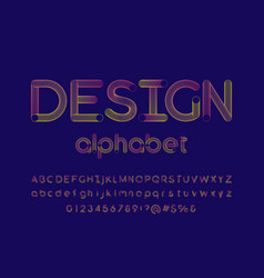 Letter hr outline white logo design Royalty Free Vector