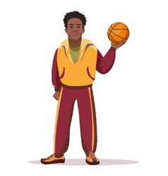 A young male basketball player Royalty Free Vector Image