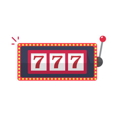 Slot machine with win jackpot 777 casino game Vector Image