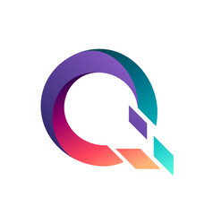 Letter q tech logo Royalty Free Vector Image - VectorStock