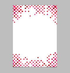 Brochure template from red diagonal square pattern