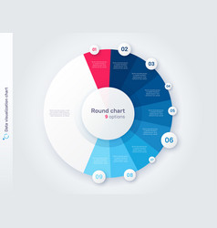 Modern round design template for infographics Vector Image