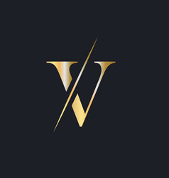Elegant and stylish v logo design eps Royalty Free Vector