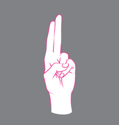 Hand in middle finger sign Royalty Free Vector Image