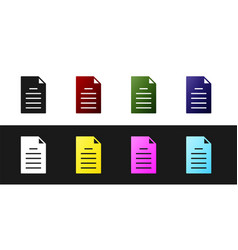 White document icon isolated on transparent Vector Image