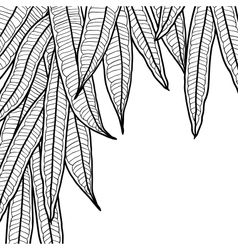 Seamless natural pattern with long leaves Vector Image
