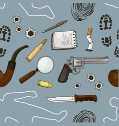 Vintage detective agency emblems Royalty Free Vector Image