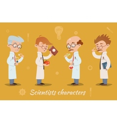 Scientist man handsome cartoon character Vector Image