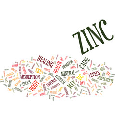 Zinc text background word cloud concept Royalty Free Vector
