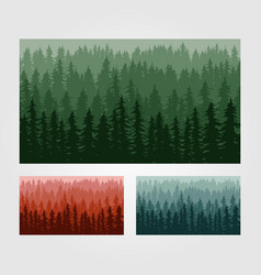 Horizontal seamless background with forest Vector Image