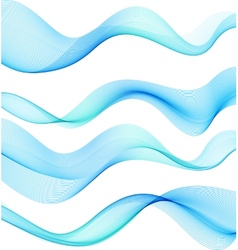 Abstract flame wave set Royalty Free Vector Image