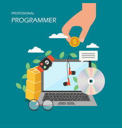 Software programmer cartoon Royalty Free Vector Image