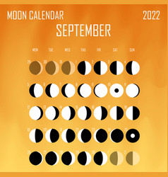 2022 moon calendar astrological calendar design Vector Image