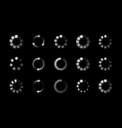 Set website loading icon circle buffer loader Vector Image