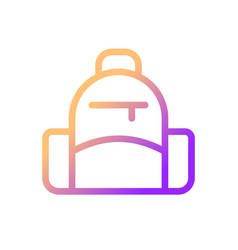 Backpack gradient linear icon Royalty Free Vector Image