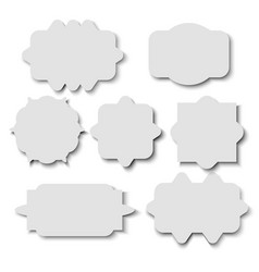 Blank sticker template over white background Vector Image