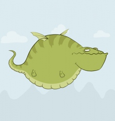 Fat dragon Royalty Free Vector Image - VectorStock