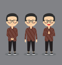 Character west java wearing traditional dress Vector Image